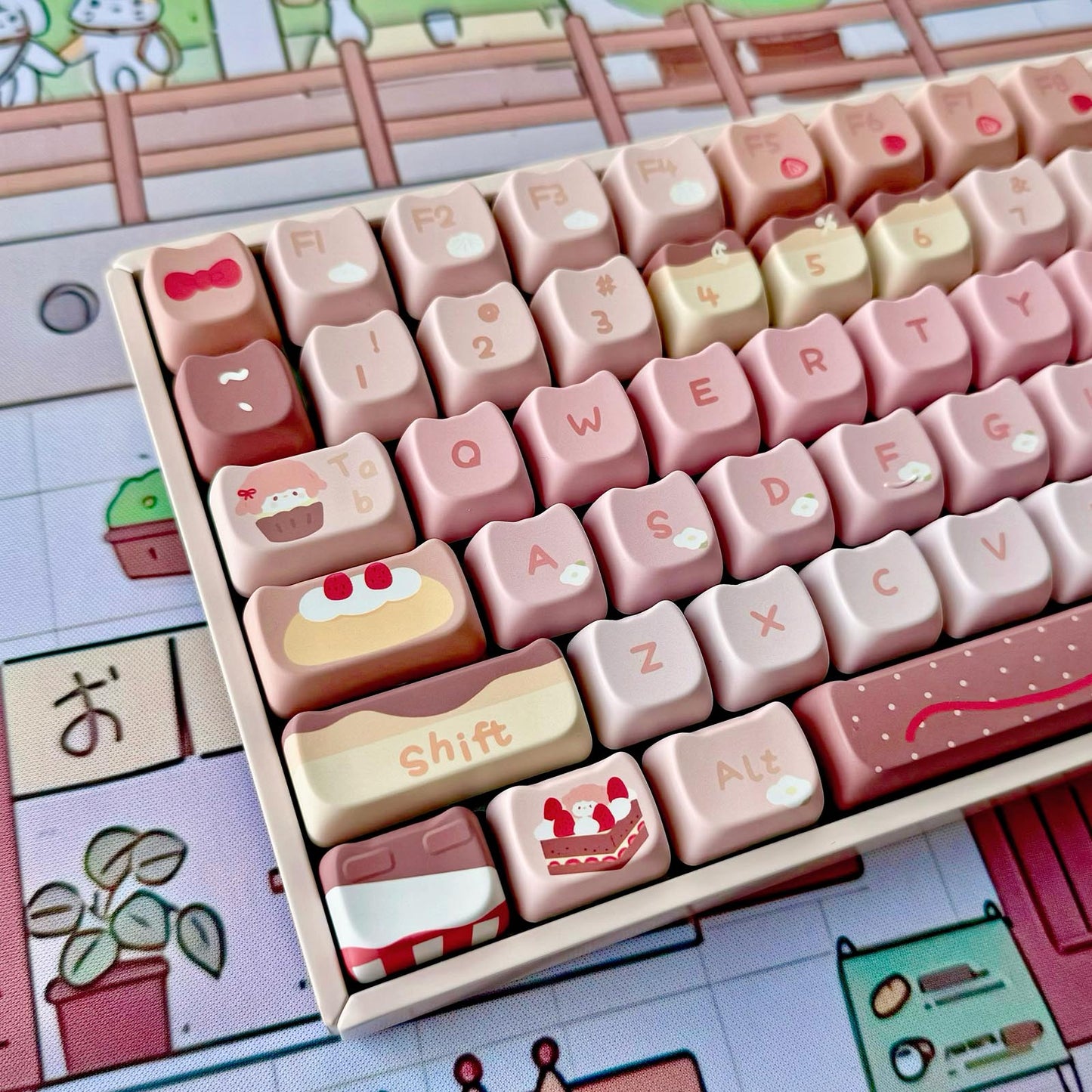 Chocolate Strawberry Keycap Set – Taro Depato