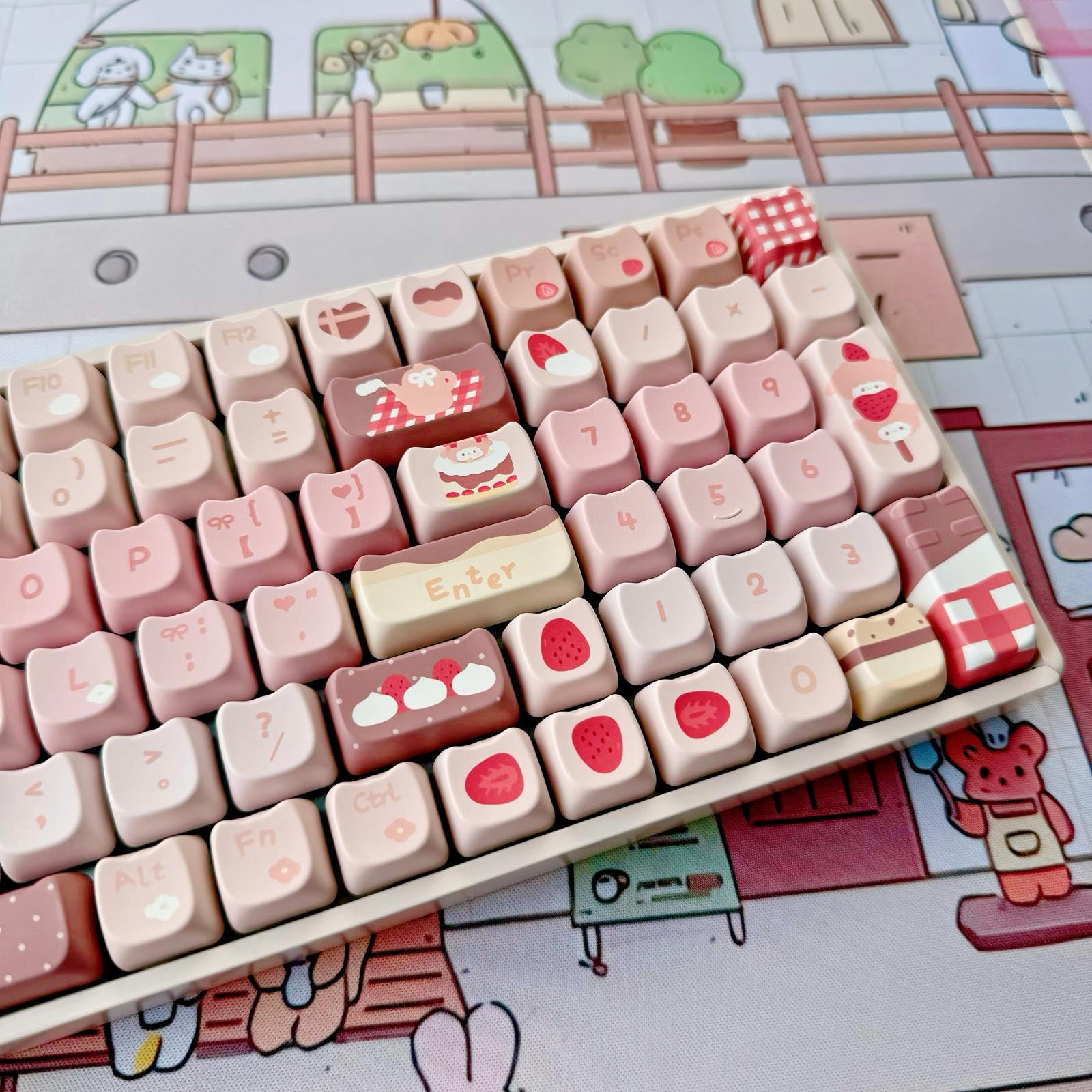 Chocolate Strawberry Keycap Set – Taro Depato