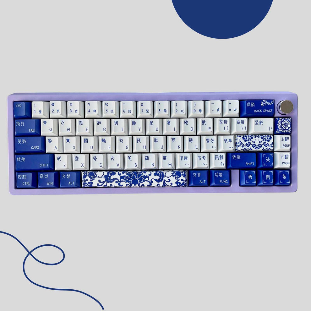 Blue and White Keycap Set – Taro Depato