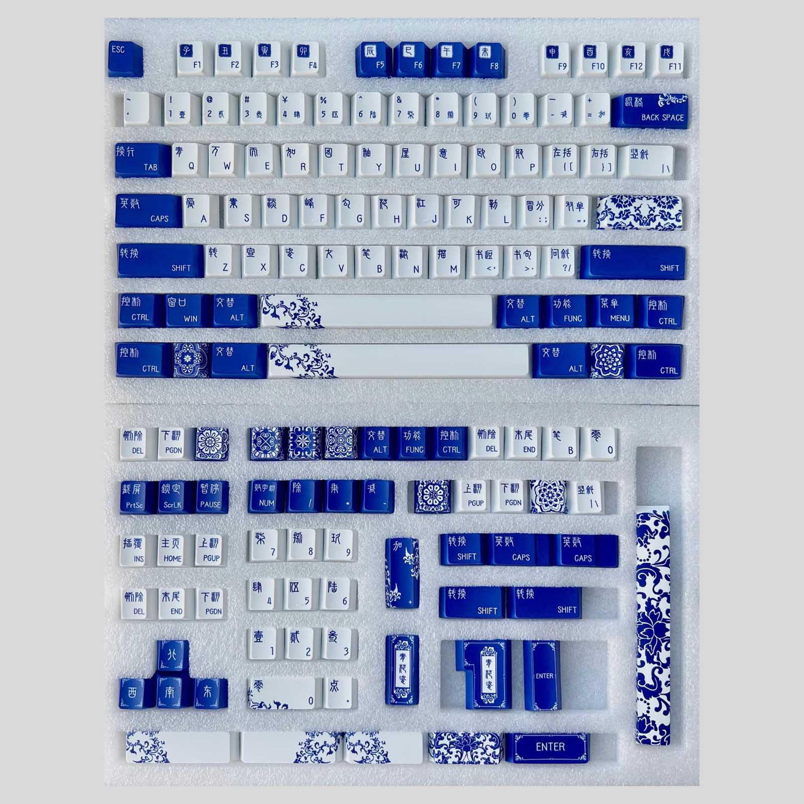 Blue and White Keycap Set – Taro Depato