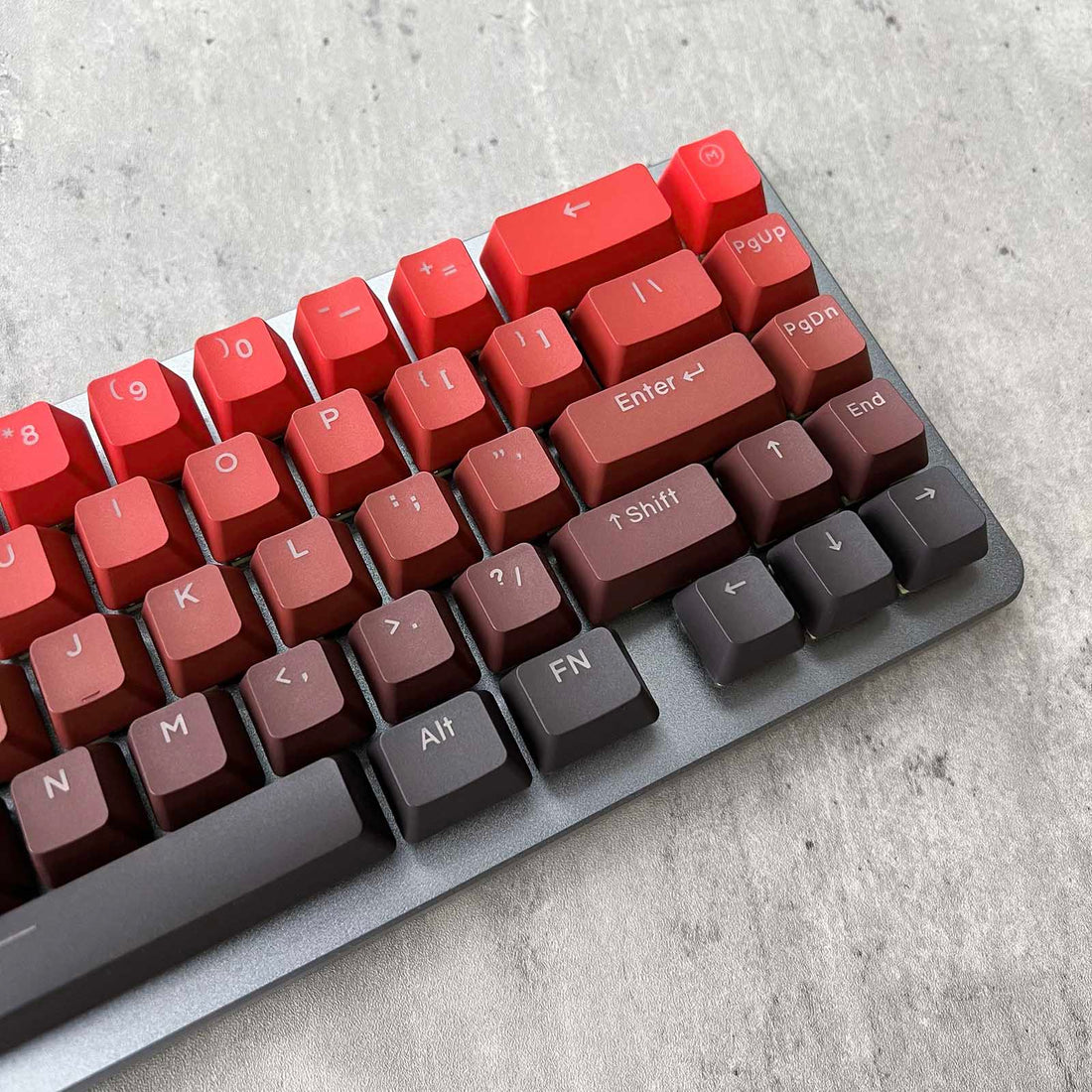 Gradient Black and Red Keycap Set – Taro Depato