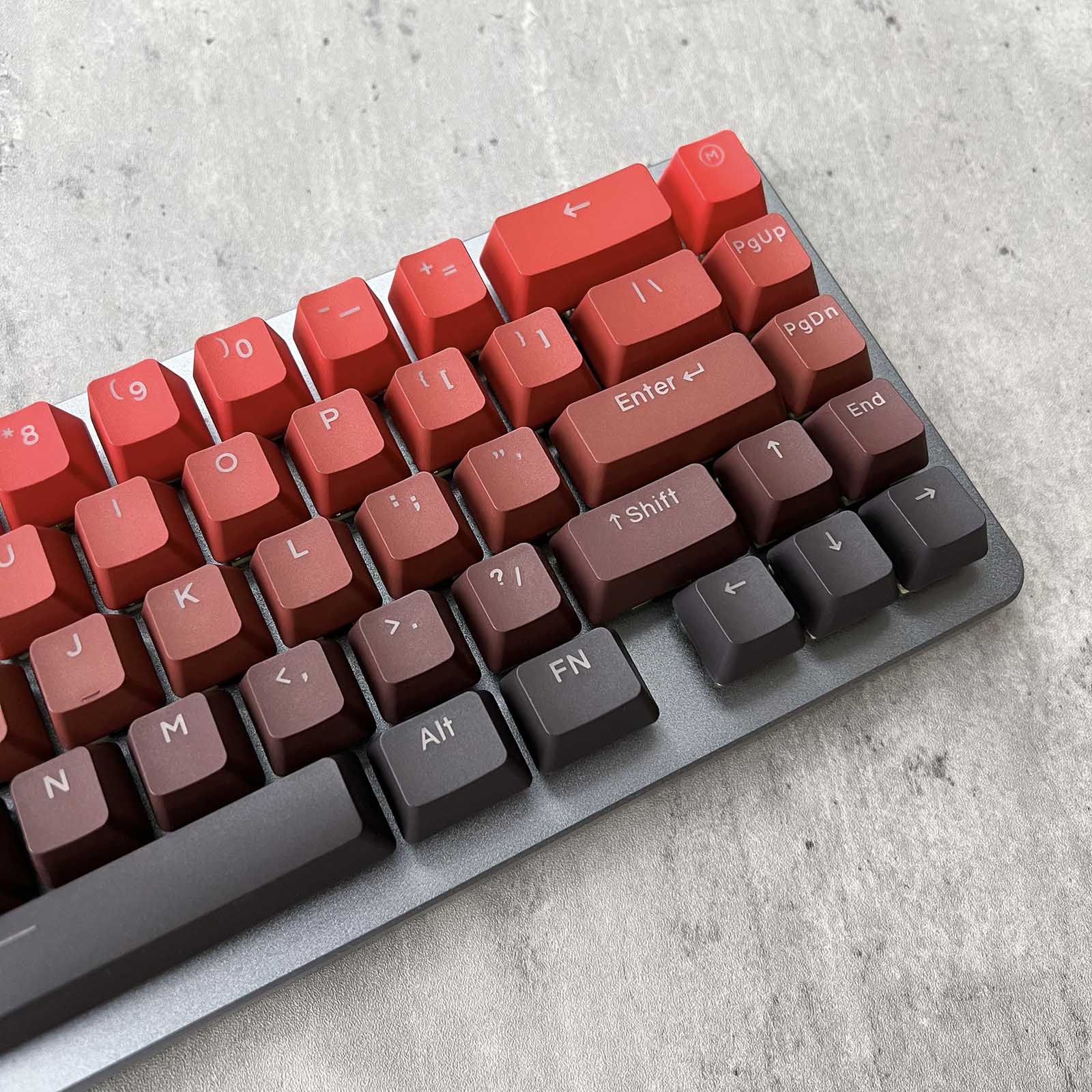 Gradient Black and Red Keycap Set – Taro Depato