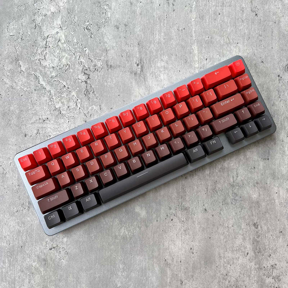 Gradient Black and Red Keycap Set – Taro Depato